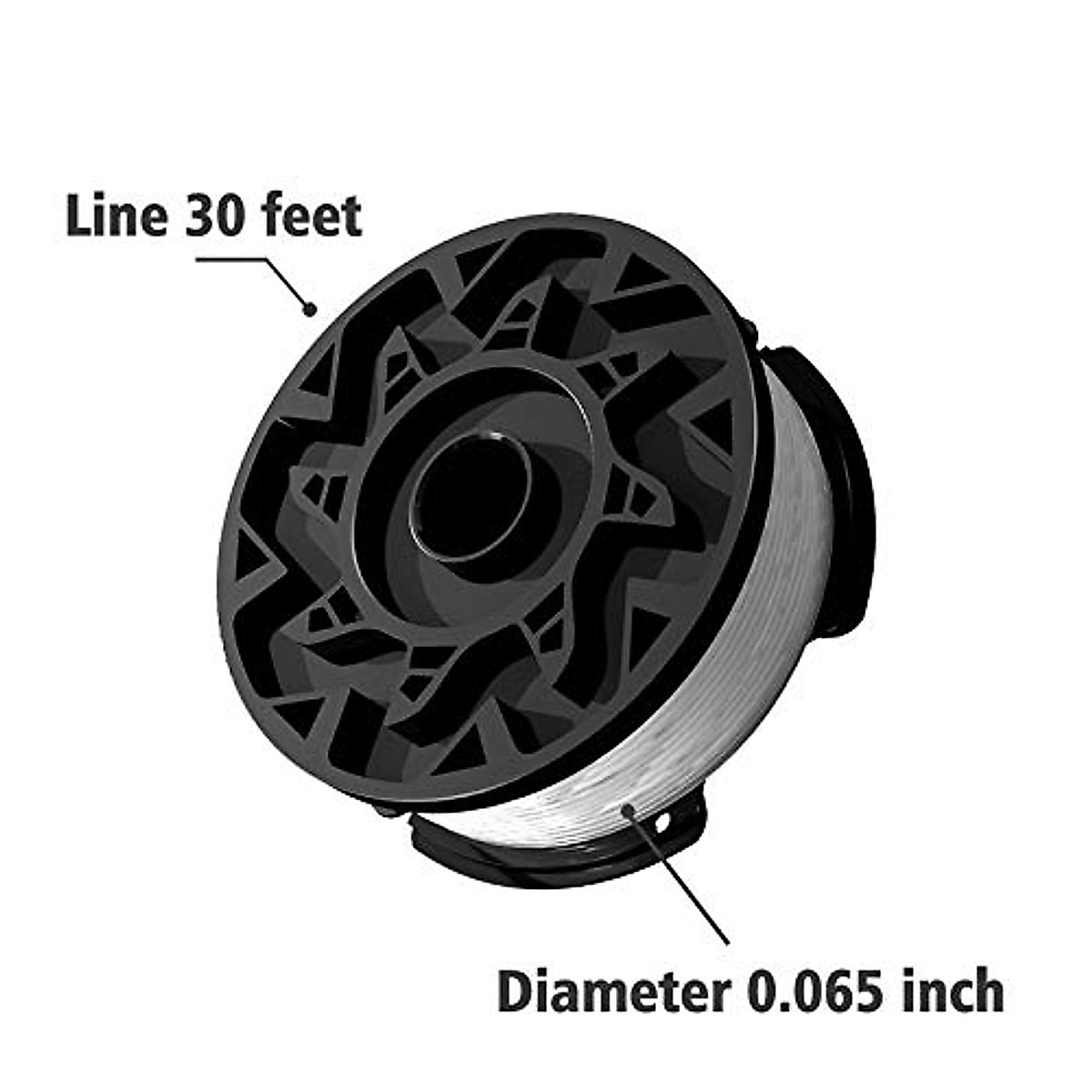 X Home AF-100 Weed Eater String Compatible with Black Decker String Trimmers, 6 Spools & 1 Cap