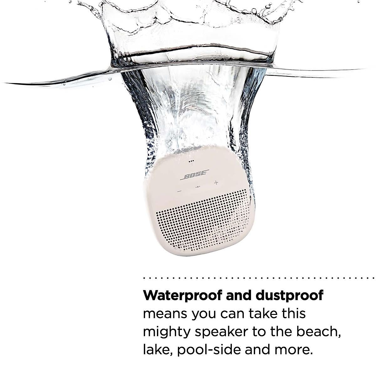 Bose SoundLink Micro Portable Waterproof Bluetooth Speaker - White Smoke (Renewed)