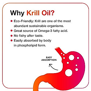 MegaRed #1 Doctor Recommended Krill Oil Brand - 1000mg Omega 3 Supplement with EPA, DHA, Astaxanthin & Phospholipids, Supports Heart, Brain, Joint and Eye Health, No Fish Aftertaste 60 Softgels