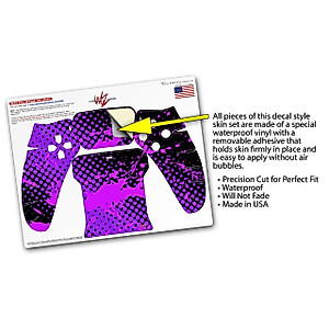 WraptorSkinz Skin Wrap compatible with Sony PS5 DualSense Controller Halftone Splatter Hot Pink Purple (CONTROLLER NOT INCLUDED)