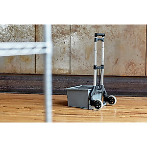 Safco Products Stow and Go Utility Hand Truck, Silver and Black (4049NC)