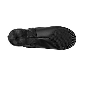 Linodes Leather Lace Up Unisex Jazz Shoe for Women and Men's Dance Shoes Black 8M