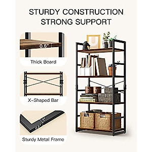Pipishell 4 Tier Corner Shelf & 4 Tier Standing Bookshelf