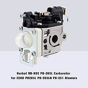 Harbot RB-K85 PB-265L Carburetor for ECHO PB265L PB-265LN PB-251 Blowers A021001350 A021001351 A021001352