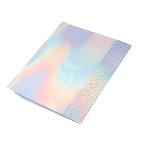 Printable Holographic Sticker Paper for Laser Ink Printing 20 Sheets Printing Paper Stickers Self Adhesive A4 Quick Drying Scratch Resistant Inkjet Printer Paper