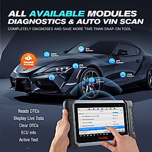Autel MaxiPRO MP808S PRO Ver. w/ 11 OBD Adapters, 2-Year Free Update, 2024 Advanced ECU Coding Bidirectional Scan Tool, Same as MP900/ MS906S, Upgraded of DS708 DS808 MP808 30+ Service, Work w/ MV108S