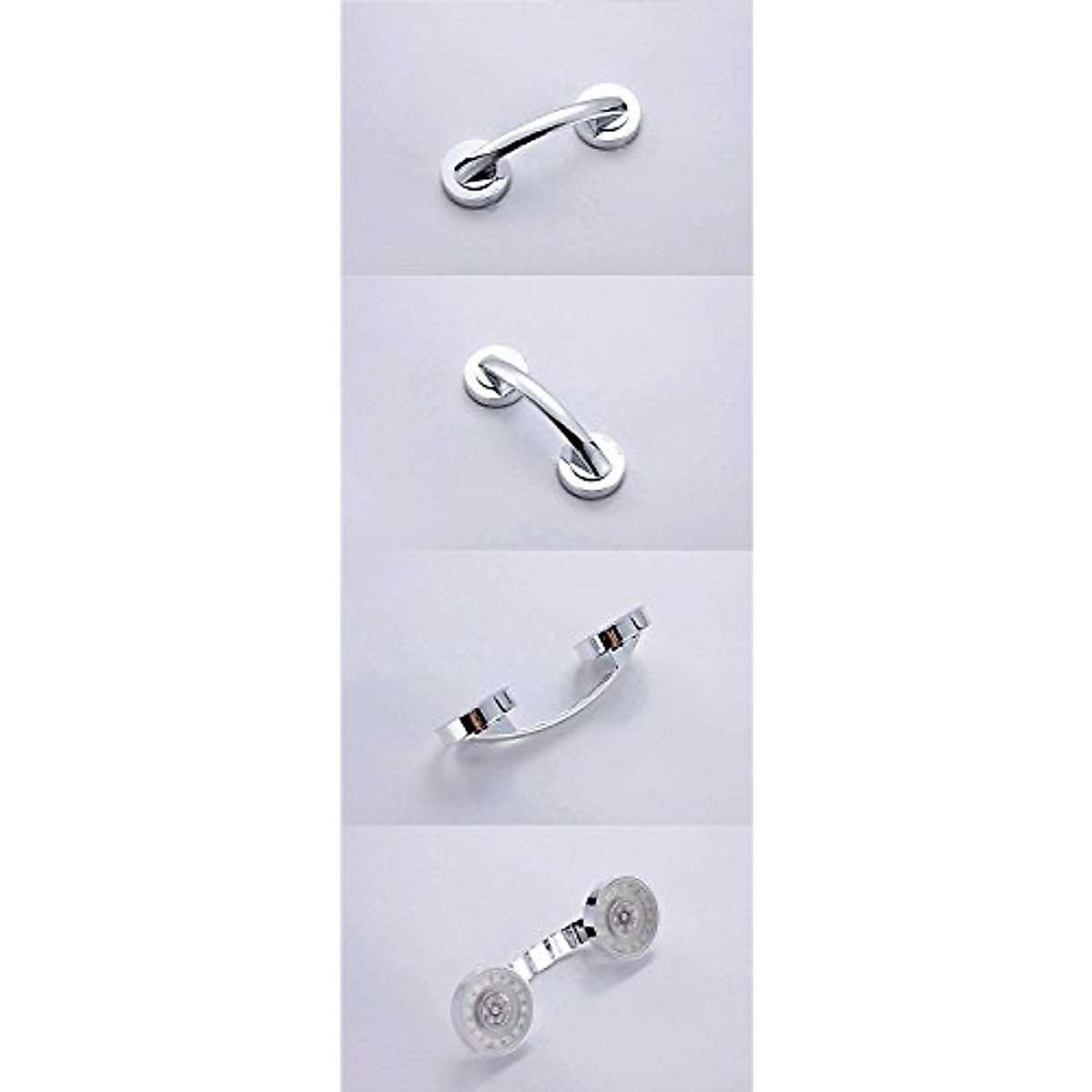 JanTeelGO Suction Grab Bar, Portable Suction Handle Bar Suction Grip Bar for Window Door Drawer Cabinet Mini Fridge Grab Puller (Silver)