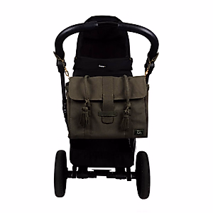 Eco by Naty Diaper Bag Green, Made of GOTS Certified Organic Cotton, Magnetic Closure