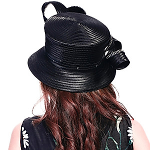 FORBUSITE Church Hats for Women Derby Tea Party Dress Hat for Ladies Kentucky Bucket Hats