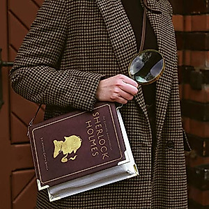 Well Read Co Crossbody Purse Handbag for Book Lovers - Sherlock Holmes, Vegan Leather, Large