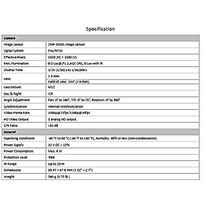 Hikvision Turbo HD Analog 1080P/2MP 4-in-1 IR Turret Camera DS-2CE56D0T-IRMF(2.8mm)