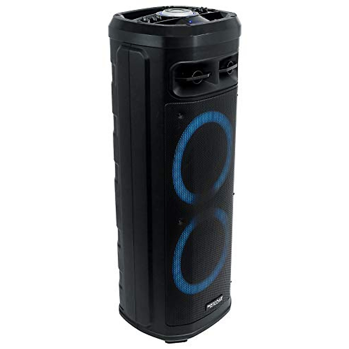 Rockville Go Party ZR10 Dual 10" Portable Wireless LED Bluetooth Speaker+UHF Mic