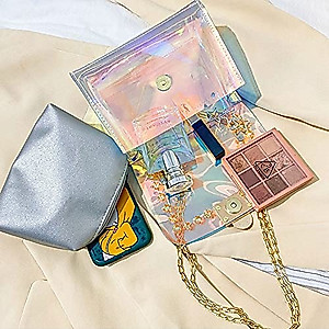 Buddy 2 in 1 Handbag Women Transparent Tote Shoulder Bag Jelly Crossbody Bag Chain Purse