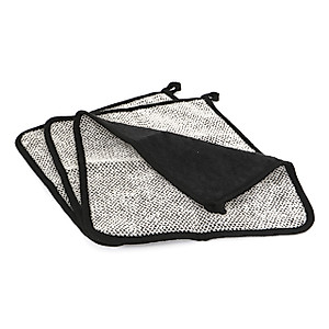 Paradiso 6pk Soft-Weave Wash Cloths, Black