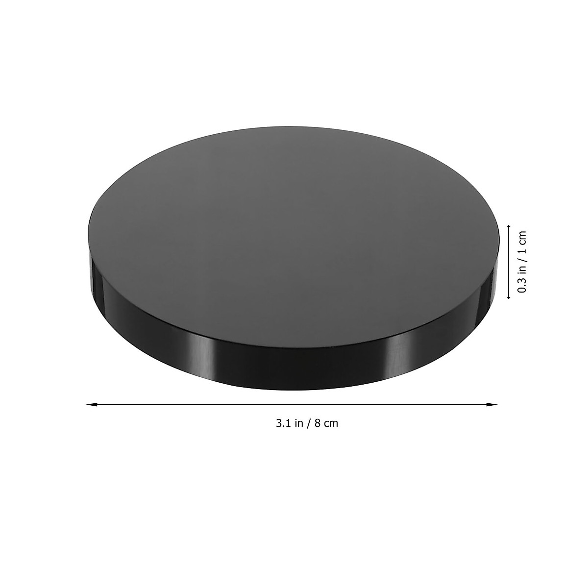 VOSAREA Obsidian Scrying Mirror Natural Black Obsidian Stone Circle Disc Round Plate Feng Shui Mirror for Office Home Desk Decor Crafts