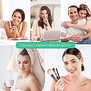 "BREYLEE Aloe Vera Eye Masks - 60 Pcs - Reduce Puffy Eyes & Dark Circles, Firm & Improve Under Eye Skin, Pure Natural Extracts for Youthful Appearance & Reduction of Fine Lines and Wrinkles."