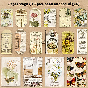 ARTSMONA 100 Pieces Vintage Ephemera Pack Junk Journal Kit Scrapbook Supplies Decoupage Paper Sticker Material for Art Journaling Bullet Journals Planners Collage Album Crafter Gifts (Retro)
