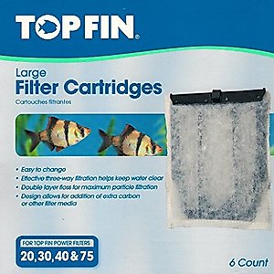 Top Fin Large Filter Cartridges 20 30 40 & 75 6 Count