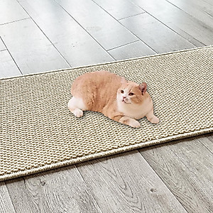 70.9"x 15.7" Thickened Extra Large Cat Wall Climbing Carpet with 10pcs Fixed Nails, Durable Cat Wall Furniture, Wall Scratcher, Scratching Post, Couch Sofa Protector, White