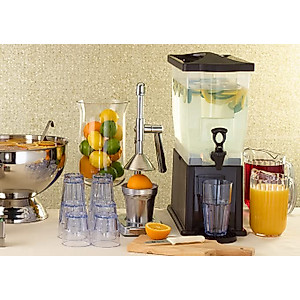 Winco Slim 3 Gallon Beverage Dispenser with Base