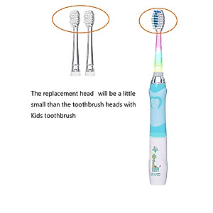 SEAGO Toothbrush Replacement Heads 6 Pack Kids Electric Replacement Brush Heads for SEAGO Toddlers Toothbrushes SG977,sg513 and Other Snap-on Electric Toothbrush