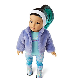 American Girl Corinne Tan Girl of the Year 2022 18-inch Doll Casual Outfit with Coat, Tee, and Boots, For Ages 8+