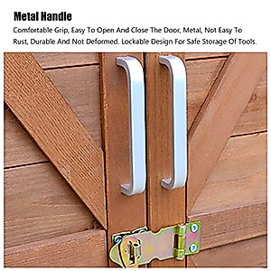 Wooden Garden Tool Storage Cabinet, Extra Tall Outdoor Shed for Patio Furniture, Lawn Mower, Backyard Storage Organizer, Large Lockable Garden House (Size : A)