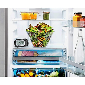 CAMWAY Refrigerator Fridge Thermometer Waterproof Digital Freezer Room Thermometer(-4°F to 122°F) Max/Min Record Function Large LCD Display Fridge and Freezer Thermometers(Black-4Pack)