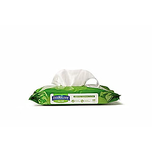FitRight Aloe Personal Cleansing Cloth Wipes, Scented, 8 x 10 inch Adult Large Incontinence Wipes, 68 count, pack of 12