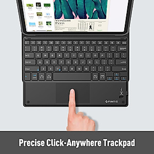 Fintie Ultrathin 4mm Wireless Bluetooth Keyboard with Built-in Multi-Touch Touchpad for iPad, iPhone, Samsung Galaxy, Nexus, Microsoft Surface, HP and Other Bluetooth Devices [Retail Packaging]