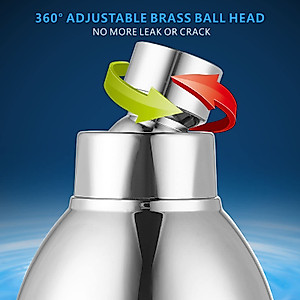 Nuodan High Pressure Shower Head - Powerful Bathroom Pressure Boosting Showerhead - Perfect Universal Replacement for Rain Shower Heads(Chrome)