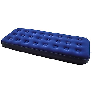 Zaltana 2-Pcs Single Size Air Mattress with Double Action Hand Pump & 2 Inflatable Pillow Combo (AMSx2+AP3+PL1x2)