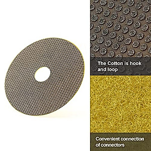 4" Electroplated Diamond Polishing Pads 60 Grit - Wet Dry Sanding Tile Stone Marble Granite Concrete Ceramics Glass