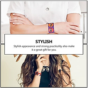 ibasenice 180 pcs Circle Decors, Kids Bracelets Decors Wrist Print Spider Props Ghost Bands Random Wristband Decorative Novelty Parties Supplies Slap Favors Prop Style Wristbands Party Snap