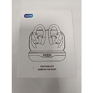 Ear buds Wireless Earbuds Bluetooth 5.3 Headphones 60hrs Playtime with Digital Display Sports Wireless Headphones with Earhook Deep Bass IPX7 Waterproof Over-Ear Earbuds for Android iOS Workout Black