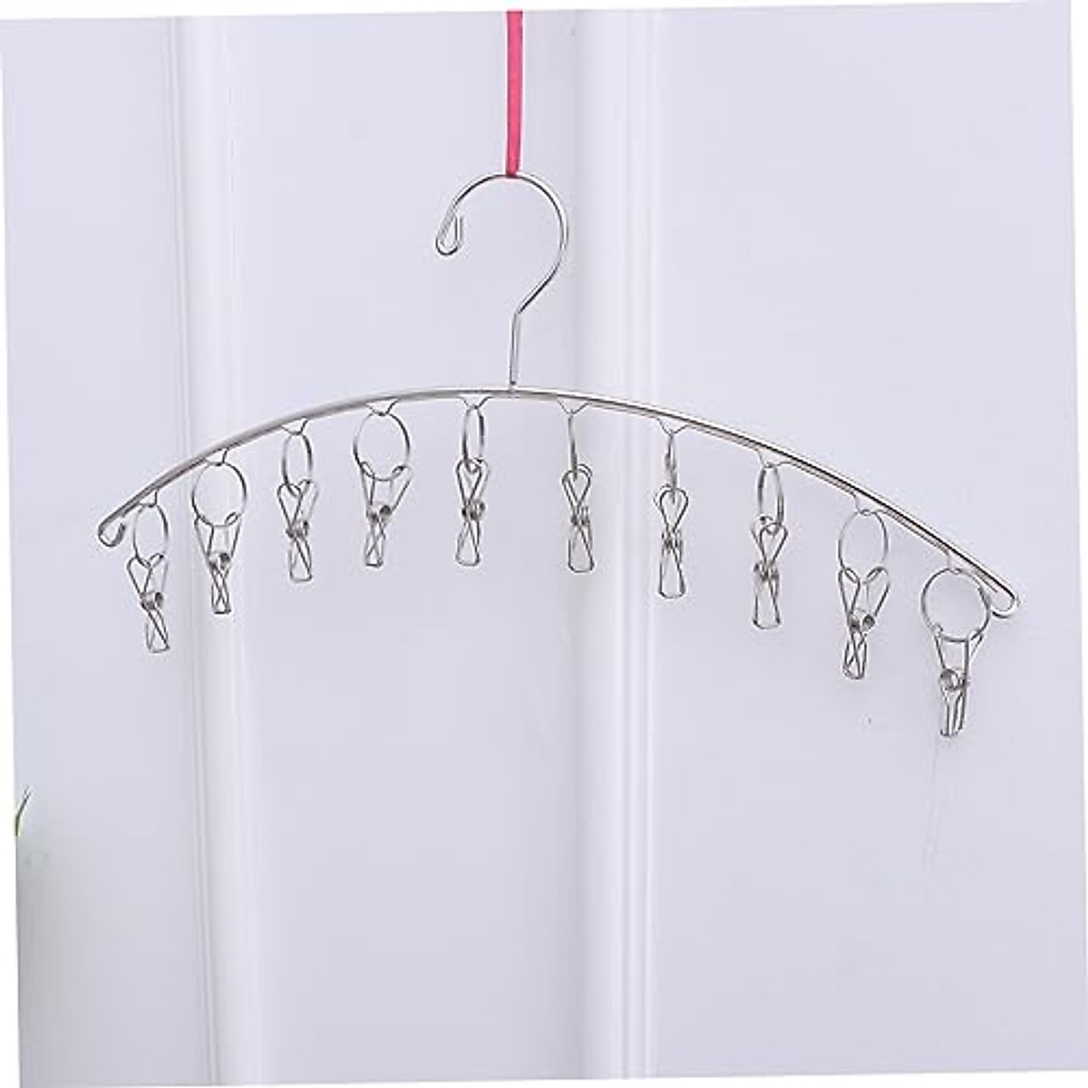 Cabilock 2 Pack Drip Hanger Clothes Clips Laundry Drying Rack Clothes Hanger Laundry Hanger Socks Rack Coat Hanger Clothespin arc