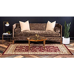 Unique Loom Voyage Collection Traditional Oriental Classic Intricate Design Area Rug (3' 3 x 5' 3 Rectangular, Red/Gold)