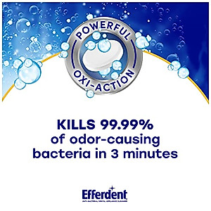 Efferdent Retainer Cleaning Tablets, Denture Cleaning Tablets for Dental Appliances, Overnight Whitening, 90 Count