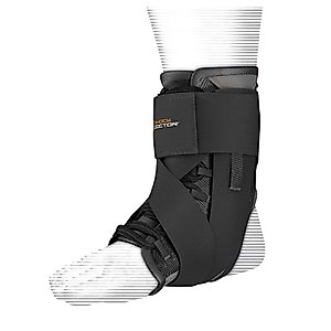 Shock Doctor Adult Ultra Wrap Lace Ankle Support, X-Large, Black