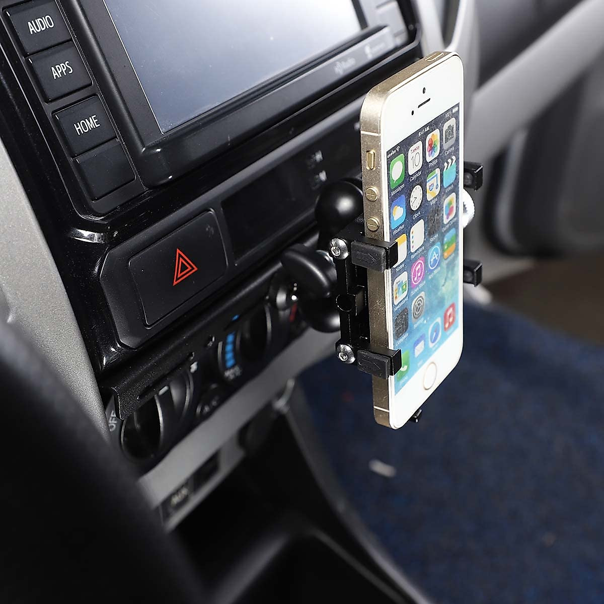 Dashboard Car Phone Holder Mount for 2011-2014 Toyota Tacoma Multifunctional Dash Panel Track, Practical Mobile Phone Navigation Stand Suitable for 4 to 7 inch Smartphones, Compatible with Tacoma