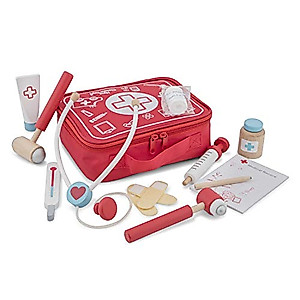 New Classic Toys Doctor Set - Pretend Play Toy for Kids Cooking Simulation Educational Toys and Color Perception Toy for Preschool Age Toddlers Boys Girls , Red