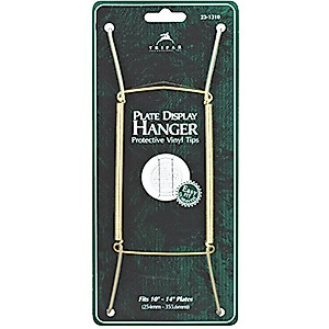 TRIPAR 10-14 Inch Brass Plate Wire Wall Plate Hanger