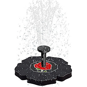 Flantor Solar Water Pump Fountain Pump Solar Power Pump, Rose Bird Bath Fountain Pump Bird Solar Fountain Pump for Bird Bath, Garden and Patio