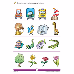School Zone - Thinking Skills Workbook - 64 Pages, Ages 3 to 5, Preschool to Kindergarten, Problem-Solving, Logic & Reasoning Puzzles, and More (School Zone Get Ready!™ Book Series)