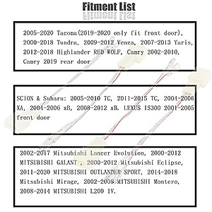 RED WOLF Car Door Speaker Wiring Harness Adapter Connector Plug Replacement for 2000-2019 Toyota Camry 4Runner Tacoma RAV4 Scion, Subaru 2012-2019, Mitsubishi 2002-2020 4PC