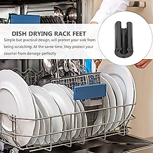 DOITOOL 100Pcs Rubber Feet for Sink Grid, Sink Protectors for Kitchen Sink, Kitchen Sink Wire Rack Feet Replacement Protector Parts for Kitchen Rack (Black)