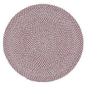 Super Area Rugs Tri-Color Cotton Farmhouse Braided Rug - Buffalo Check Red,White,Gray 6' Round Circle