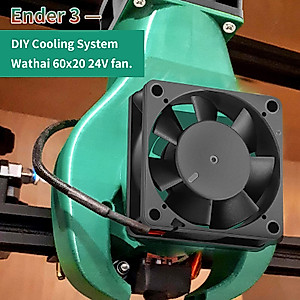 Wathai 60mm x 20mm 12V DC Cooling Fan 2Pin Brushless Cooler 6020 for DIY Exhaust Ventilation