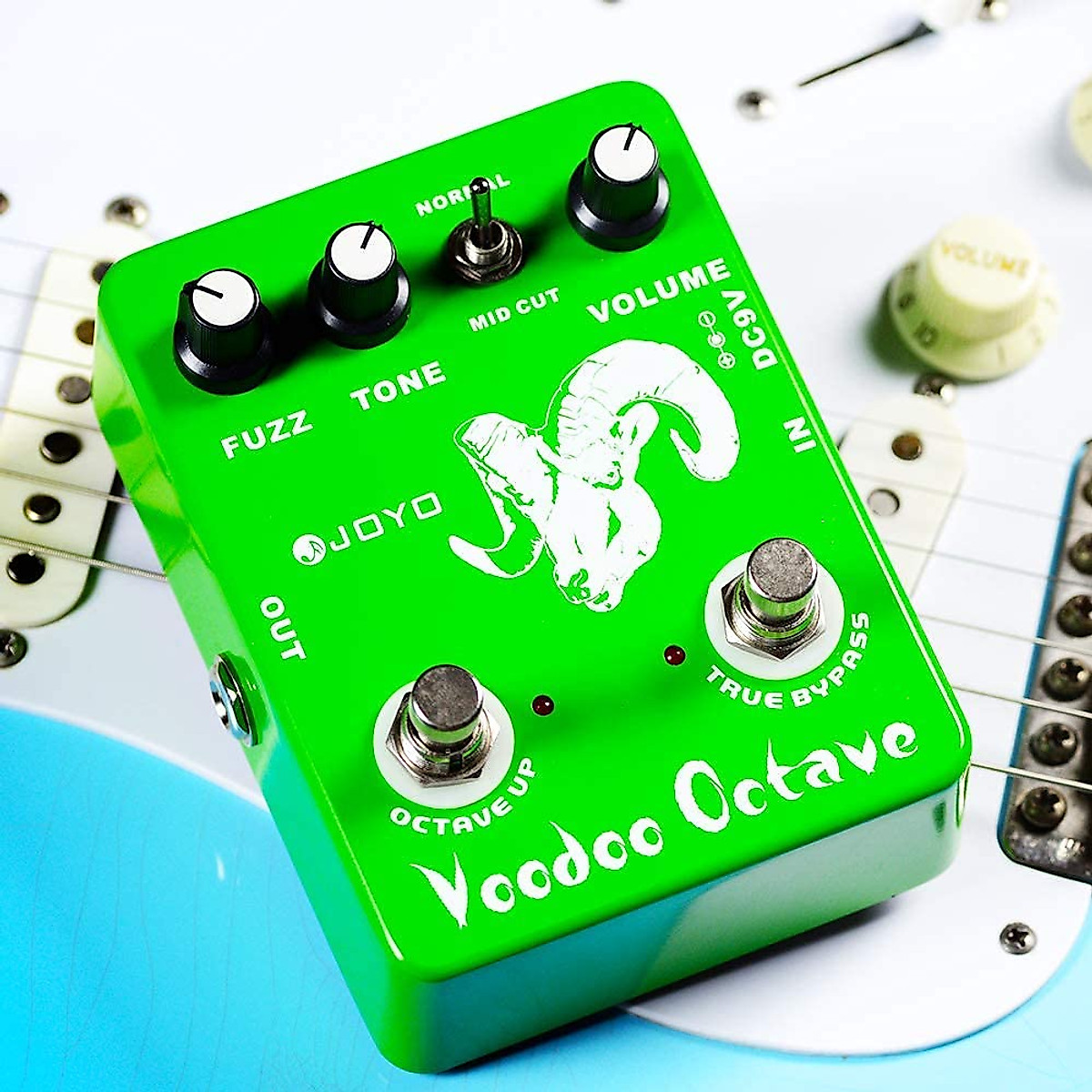 JOYO JF-12 Octave Germanium 60's Fuzz Pedal Bundle with DC 9V Pedal Power Supply (800mA -1A) AC Adapter