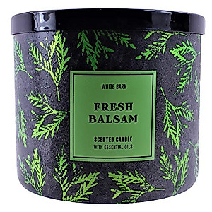 White Barn Bath & Body Works Fresh Balsam Scented Candle 3 Wick 14.5OZ